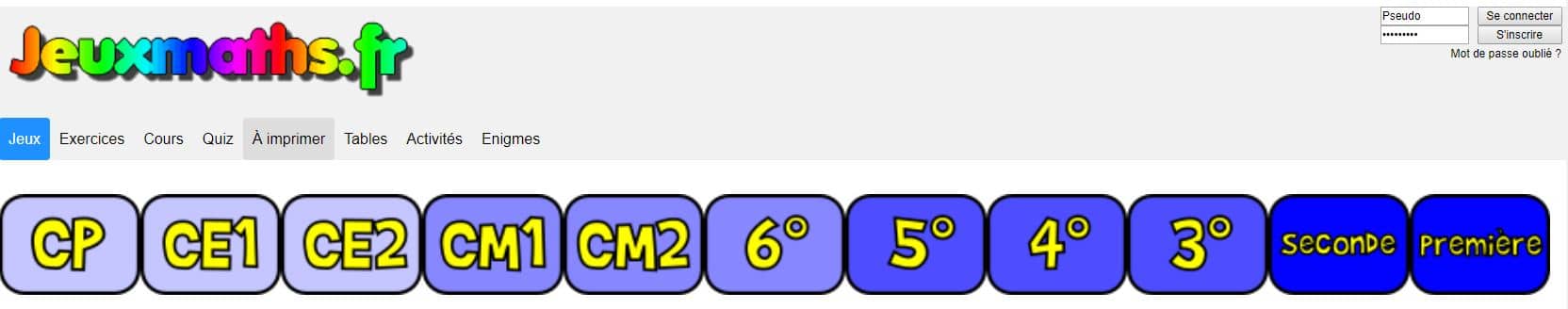 JEUXMATHS.FR Très beau site pour jouer avec les maths – Jeuxtravaillenligne