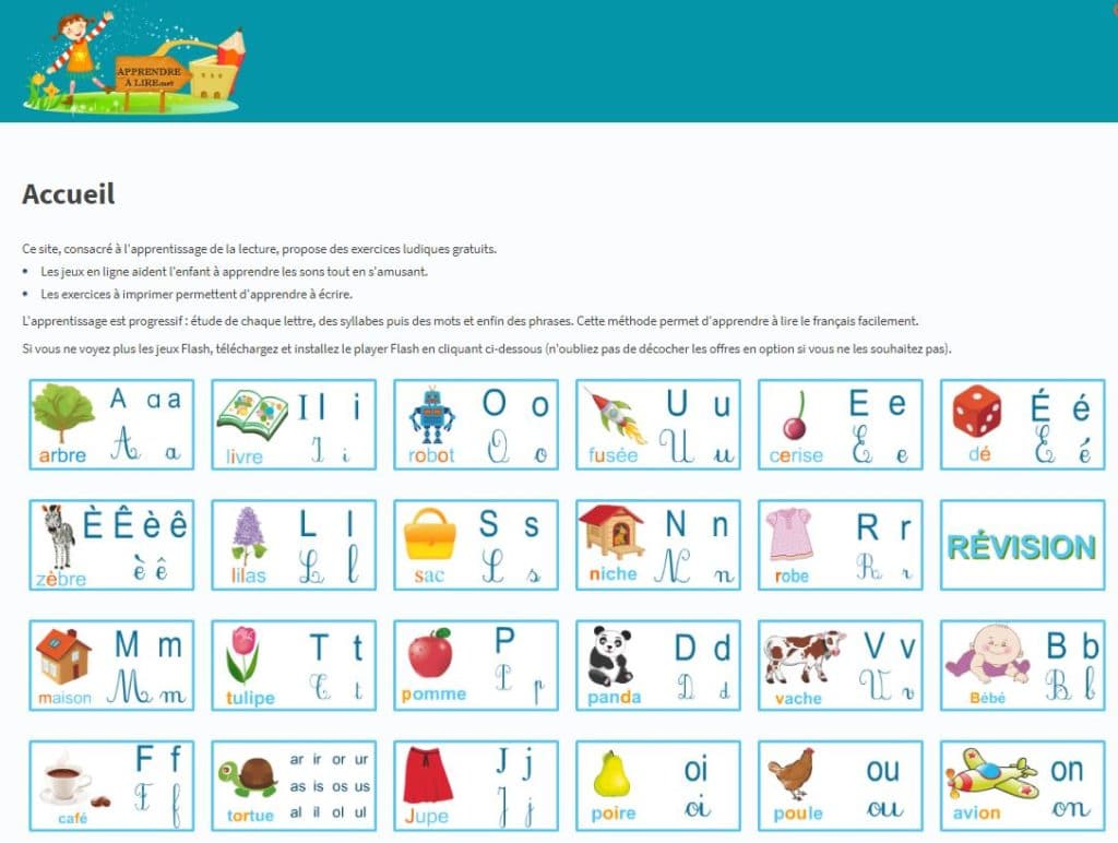 APPRENDRE A LIRE génial pour l’apprentissage de la lecture ...