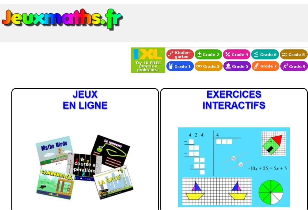 JEUXMATHS.FR Très beau site pour jouer avec les maths – Jeuxtravaillenligne