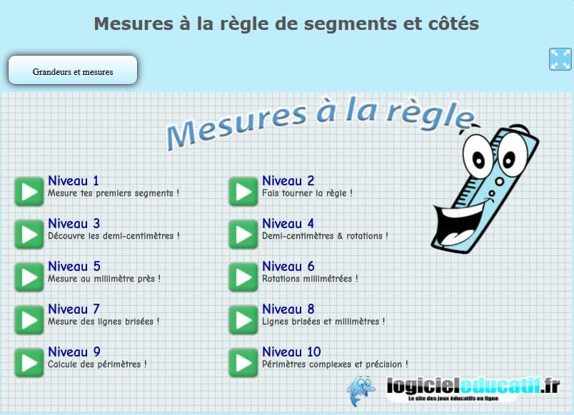 GRANDEURS ET MESURES en ligne – Jeuxtravaillenligne