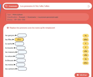 GRAMMAIRE en ligne – Jeuxtravaillenligne